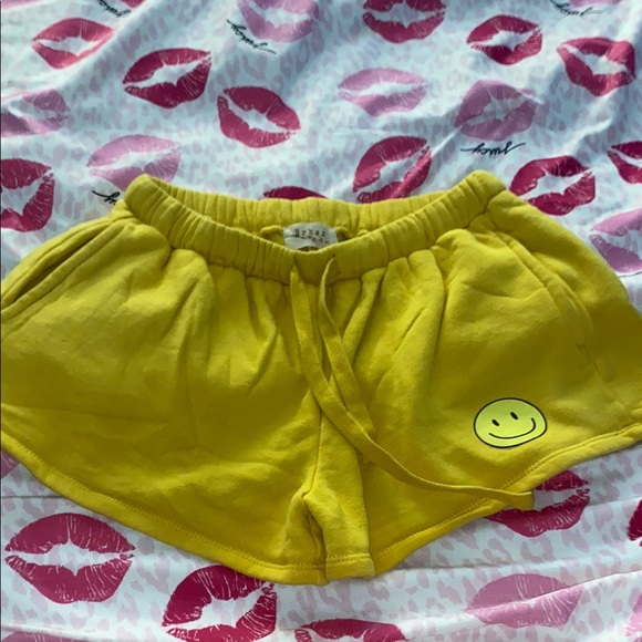 Urban Nation | Shorts | Yellow Smiley Face Womens Shorts | Poshmark